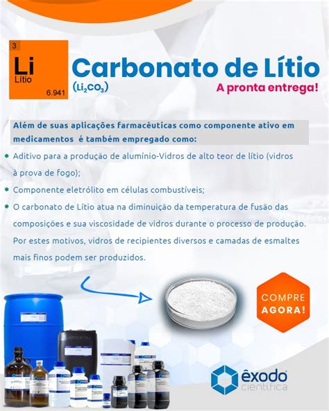 Carbonato De Lítio • Êxodo Cientifica