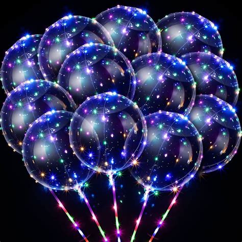 Helium Balloons Vinsot 30 Pack Led Bobo Balloons Kks1 Light Up Balloons