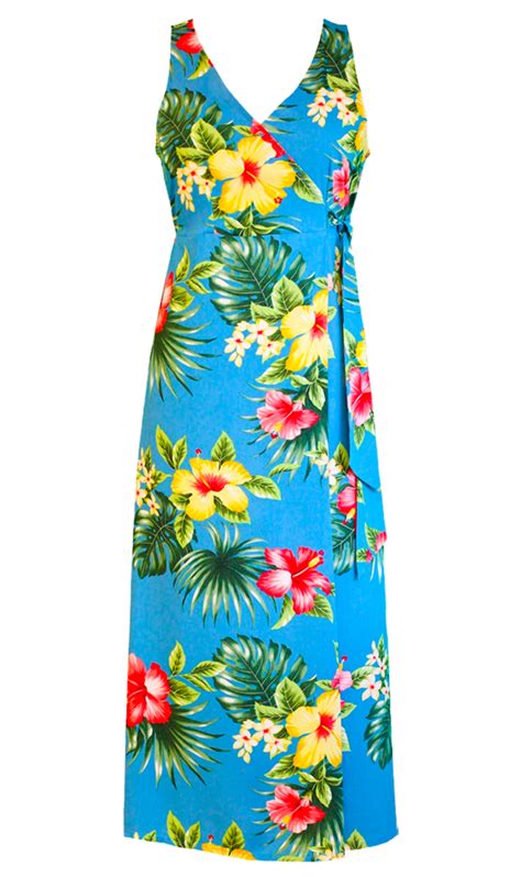 Womens Tropical Hawaiian Long Dresses Paradise Clothing Co