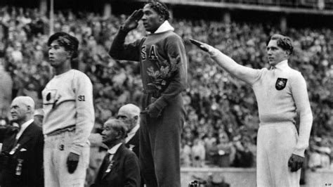 Jesse Owens 1936 Olympics Podium