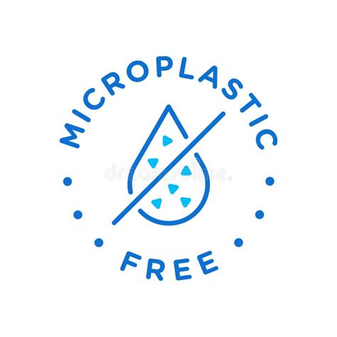 Microplastic Free Vector Icon Logo Badge Concept Design Stock Vector