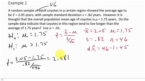 Hypothesis Testing Sigma Unknown Right Tailed P Value Method Youtube