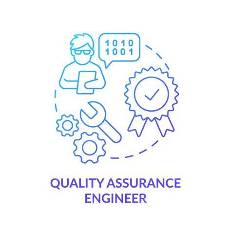 Quality Assurance Engineer Blue Gradient Concept Icon General Round