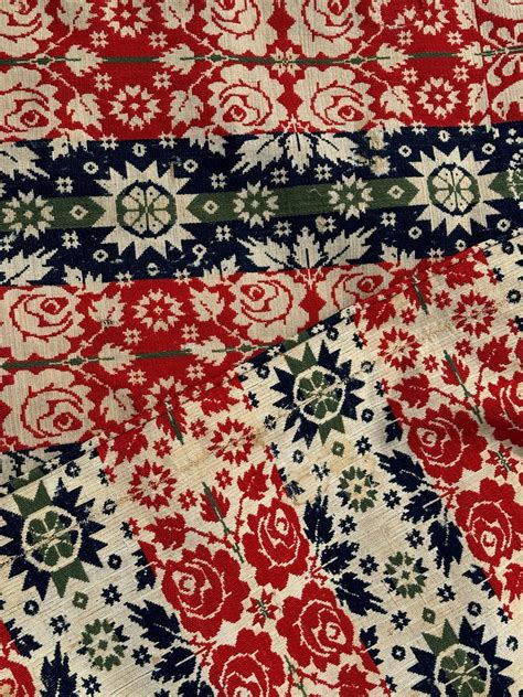 Nancy Reiff 1844 Linsey Woolsey Coverlet Piece 39482