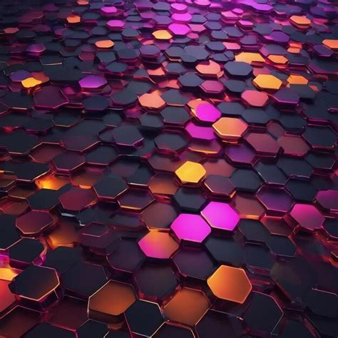 Abstract Technological Hexagonal Background Digital Technology Network