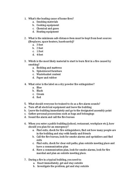 Fire Exam Pdf Fires Building Engineering