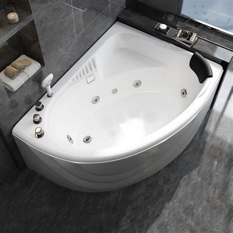 Acrylic Bathroom Spa Tub Whirlpool Waterfall Massage Triangle Bathtub Bathtub And Sanitary Ware
