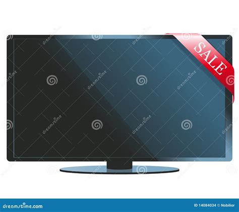 Lcd Tv Set Stock Illustration Illustration Of Announcement 14084034