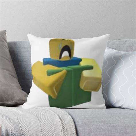 Crying Yellow Roblox Character Throw Pillow Roblox Pillow Sale