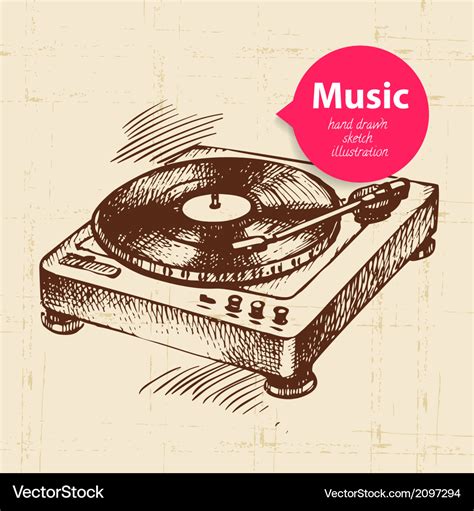 Vintage Music Sketch Royalty Free Vector Image