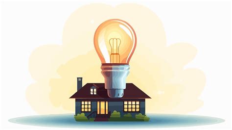 Bright Light Bulb And House Vector Illustration Premium Ai Generated