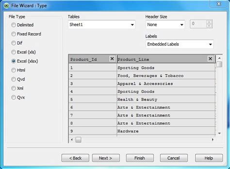 QlikView Excel Files