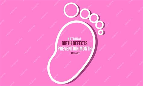 Premium Vector National Birth Defects Prevention Month Background