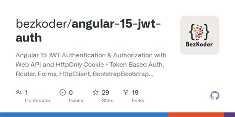 github bezkoder angular 15 jwt auth angular 15 jwt authentication