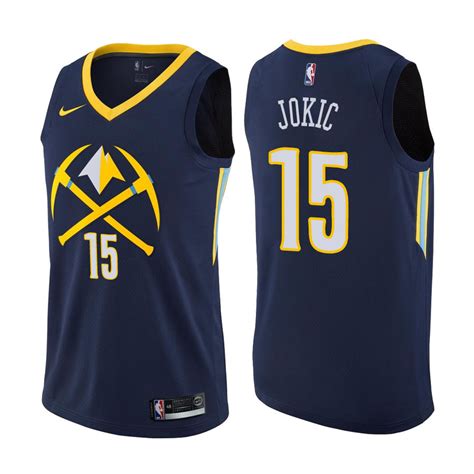 Nuggets Male Nikola Jokic 15 City Edition Navy Jersey Katinatsports Store