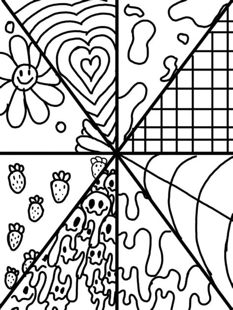 60 Free Aesthetic Coloring Pages For Creative Relaxation Page 030