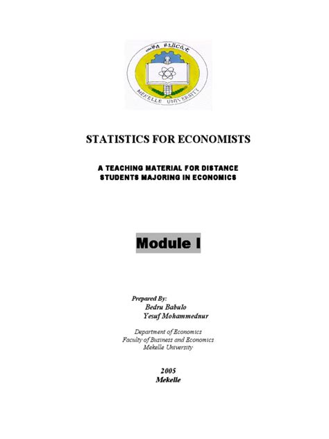 Statistics Module I Pdf Statistics Data