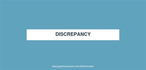Discrepancy Meaning