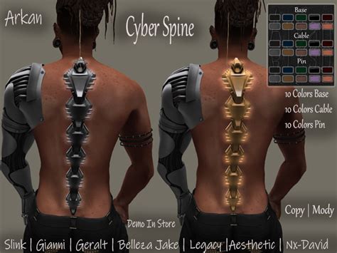 Second Life Marketplace Arkan Cyber Spine Fitmesh