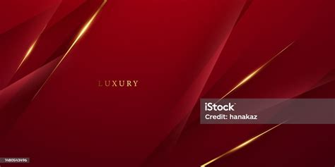 추상적 인 배경 디자인 현대 빨간색과 금색 기하학적 요소 벡터 일러스트 레이 션 0명에 대한 스톡 벡터 아트 및 기타 이미지 0명 3차원 형태 그라데이션 Istock