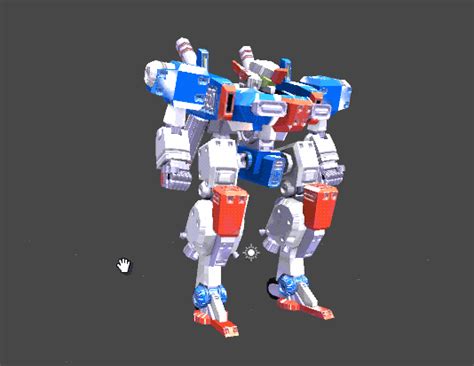 Polygon Robot With High Specular Panning Tool Пиксельная графика Игровой дизайн Иллюстрации