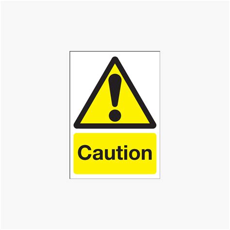 300x250mm Caution Self Adhesive Signs Safety Sign Uk