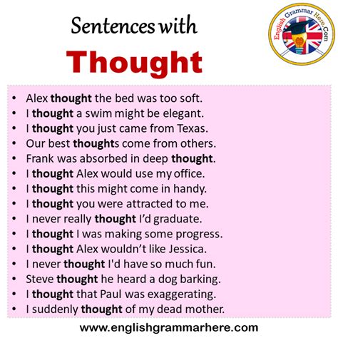 Sentences With Thought Thought In A Sentence In English Sentences For Thought English
