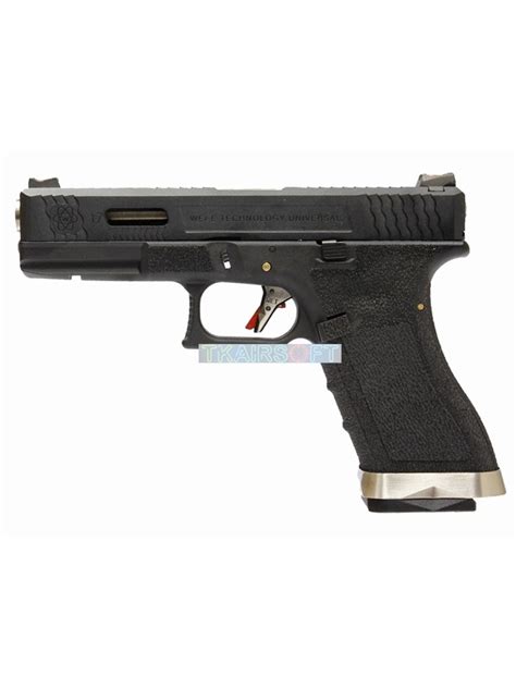 Tkairsoft Online Shop We Tech G Force G17 T5 Gbb Pistol Black Silver