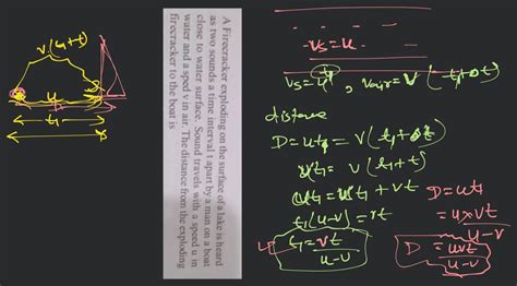 A Firecracker Exploding On The Surface Of A Lake Is Heard As Two Sounds A