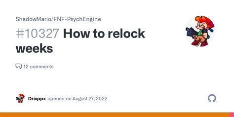 How To Relock Weeks · Issue 10327 · Shadowmariofnf Psychengine · Github