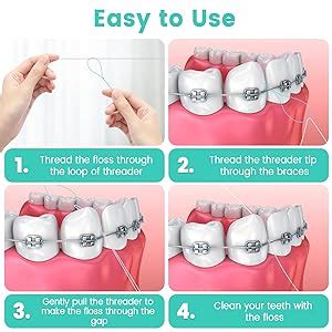 Floss Threaders 400 Count Threaders For Flossing Dental