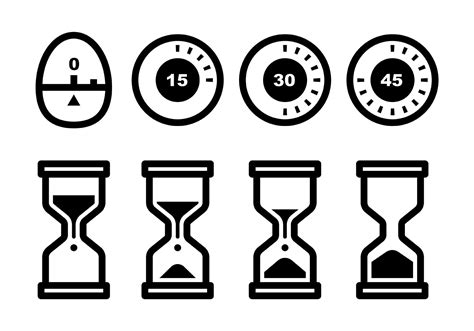 Free Egg Timer Icons Vector 155010 Vector Art At Vecteezy