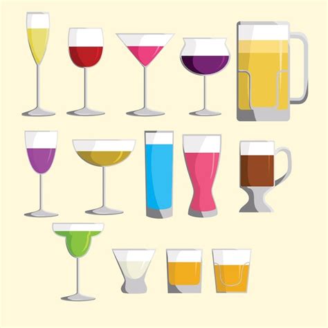 Premium Vector Set Of Glass