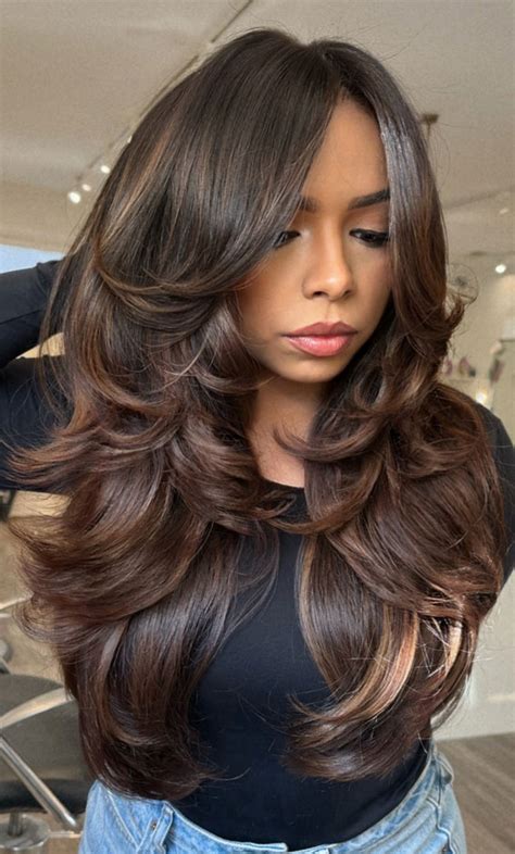 15 Glamour Dark Hair Blowout Hairstyles 1 Fab Mood Colour Mood