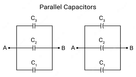 Premium Vector Capacitor In Parallel Connection Parallel Circuit