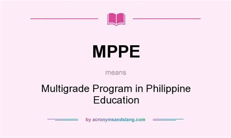 Mppe Multigrade Program In Philippine Education In Undefined By