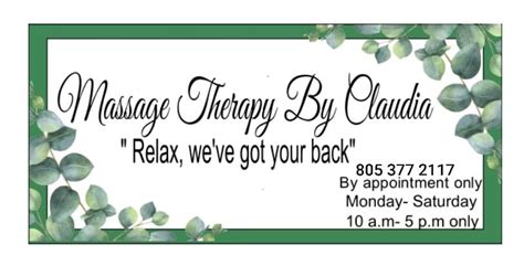 Massage By Claudia In Madera Ca Madera Ca