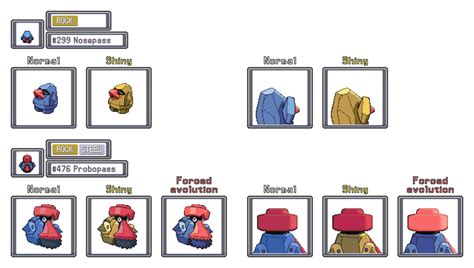 Forced Evolution Nosepass Line Gen 4 By Shinydexproject On Deviantart