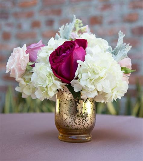 Hydrangea And Rose Cocktail Arrangement
