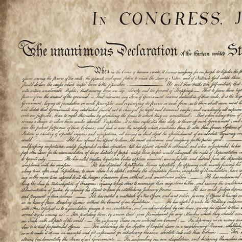 Declaration Of Independence Print Vintage American Printable Etsy