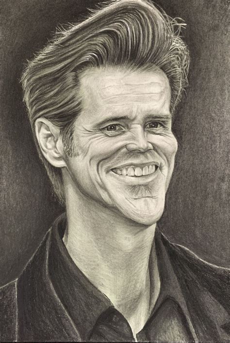 David Vicari On Linkedin Jimcarrey Portrait Caricature Drawing Fusain Charcoal