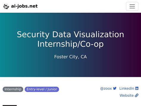 Hiring Internship Security Data Visualization Internshipco Op In