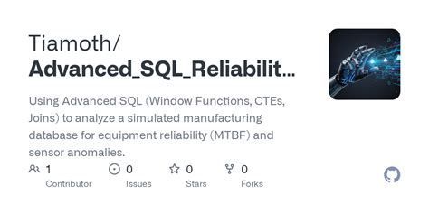 Github Tiamothadvancedsqlreliabilityanalysis Using Advanced Sql