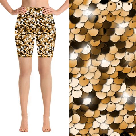 247 Biker Shorts Glitz In Gold