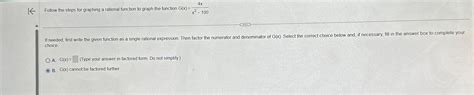 Solved 1larr Follow The Steps For Graphing A Rational