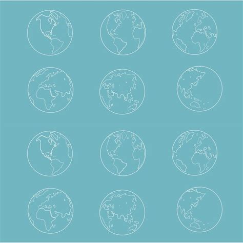 Premium Vector Collection Of Blue Globe Earth Background Pattern Vector