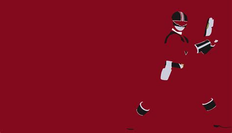 Download Red Ranger Minimalist Artwork Wallpaper