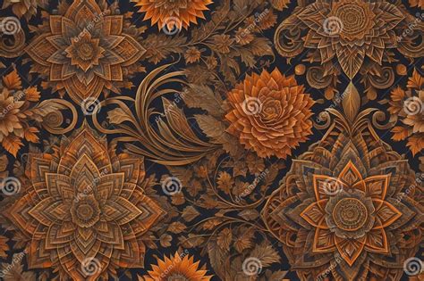 Abstract Fractal Composition With Various Geometrical Shapes Ai