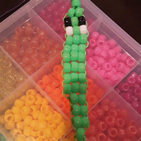 Colorful Beaded Worm On String Kandi