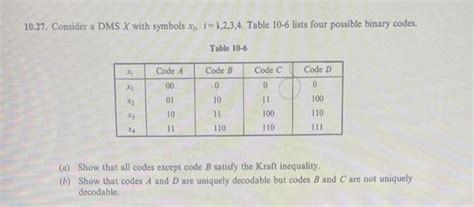 Solved 1027 Consider A Dms X With Symbols Xii1234